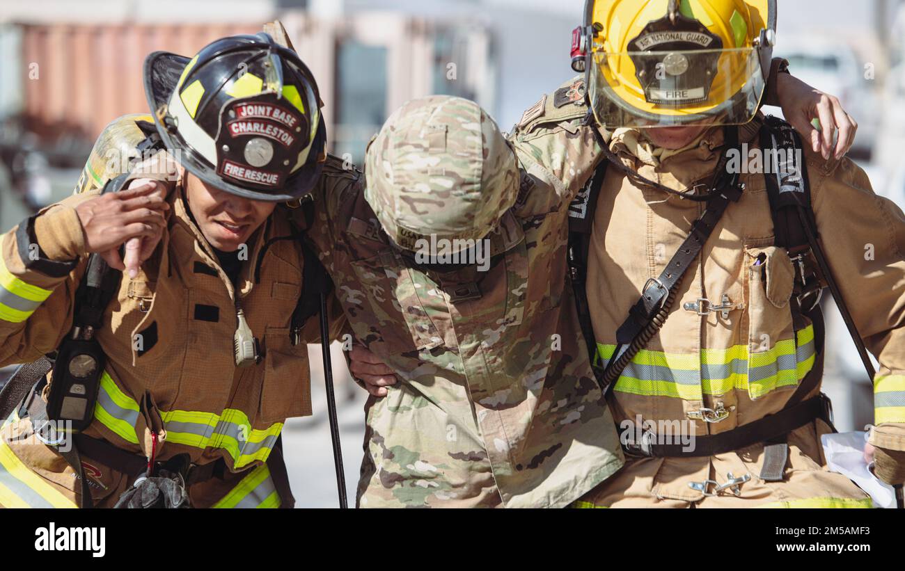 Firefighters assigned tot he 379th Expeditionary Civil Engineer ...