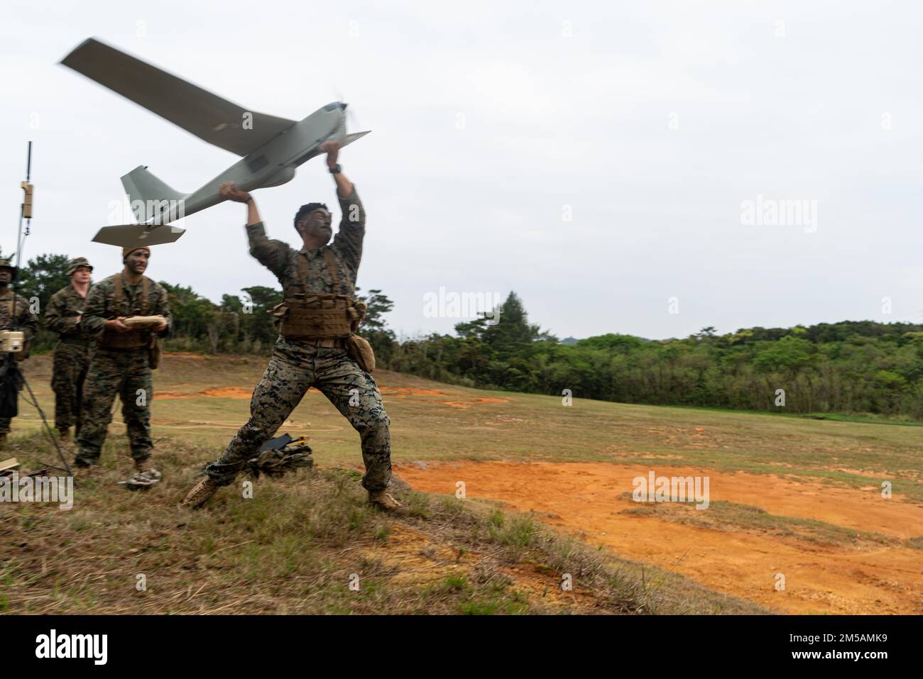 U.S. Marines with 1st Battalion, 3d Marines, 3d Marine Division, launch ...