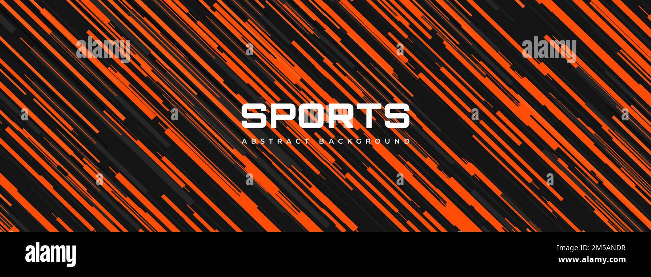 Abstract modern sport banner design with diagonal orange and gray ...