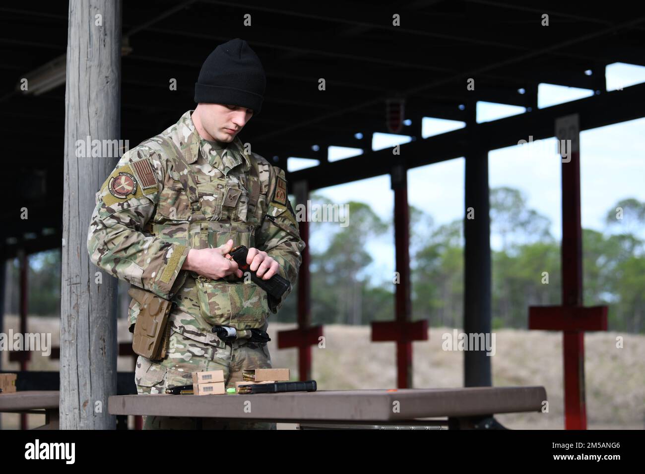 U.S. Air Force Senior Airman Caleb Bartel, assigned to the 1st Special ...