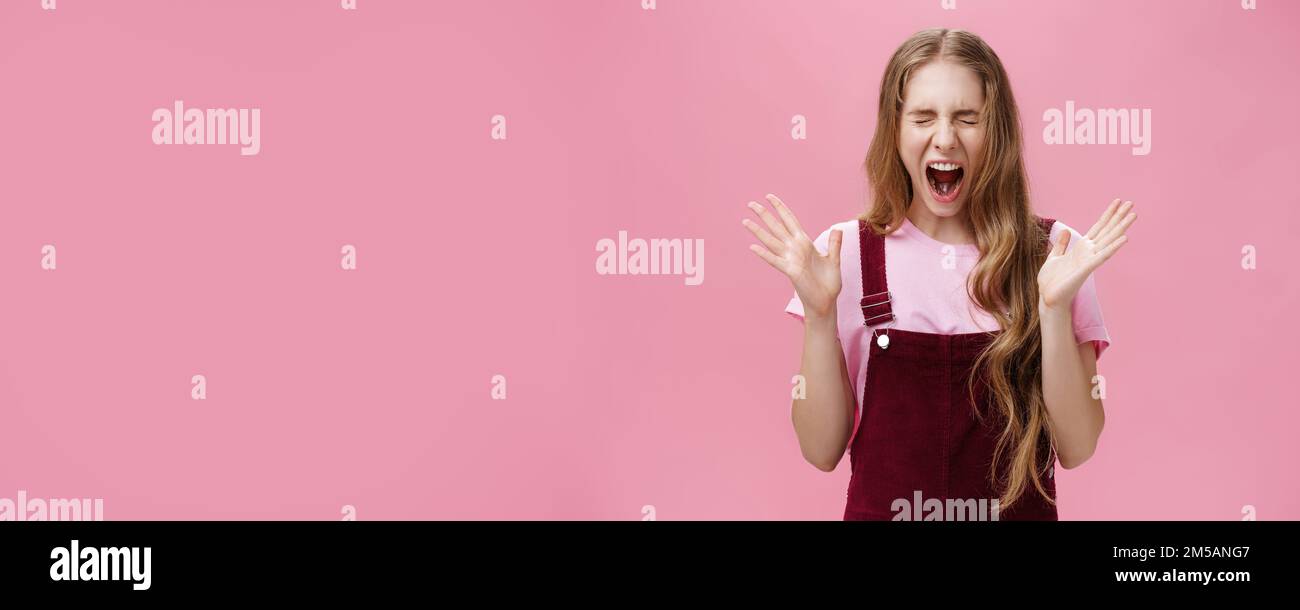 Young girl scared to death seeing spider in room yelling out loud ...