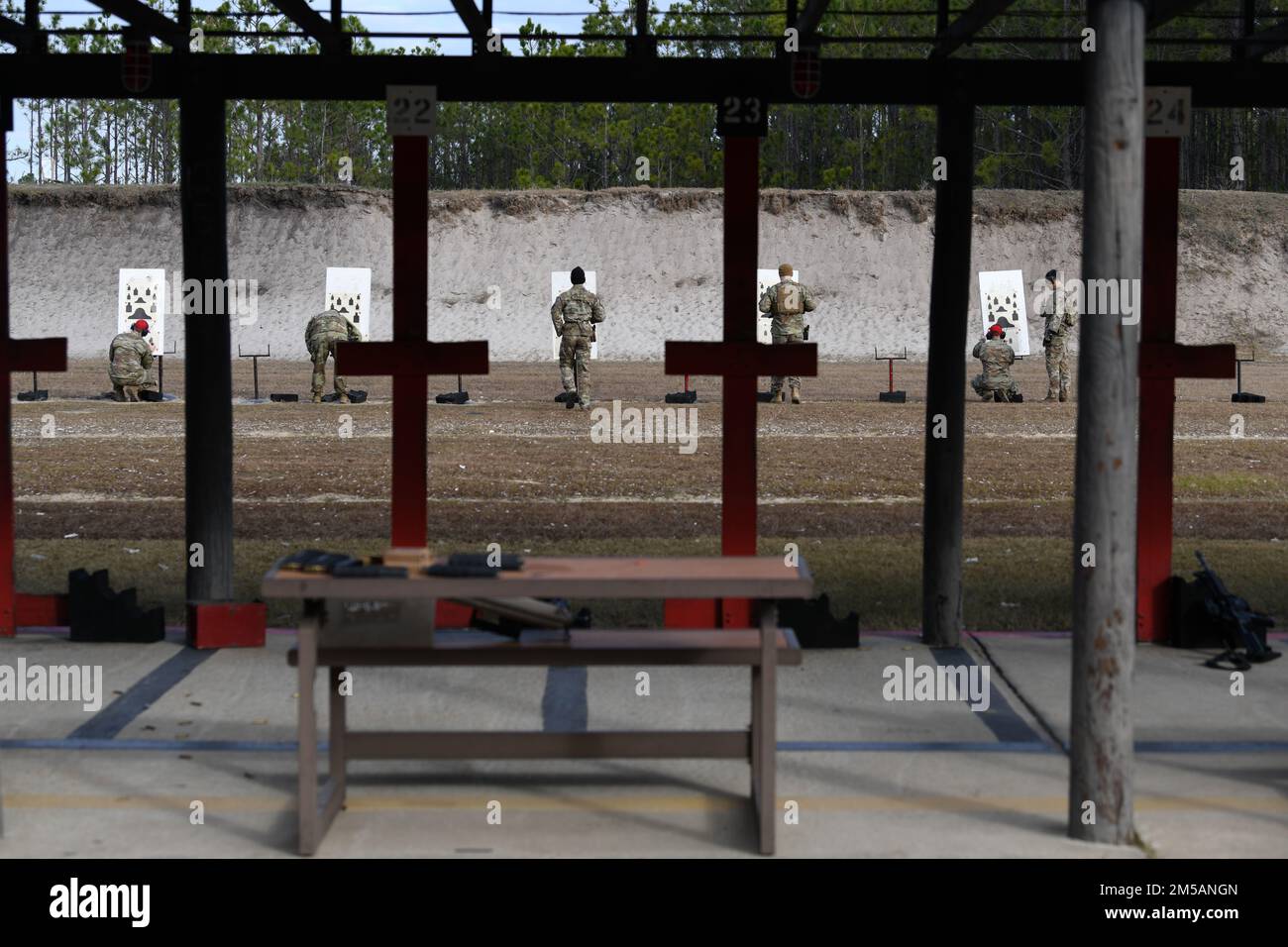 Members of the 1st Special Operations Security Forces Squadron check ...