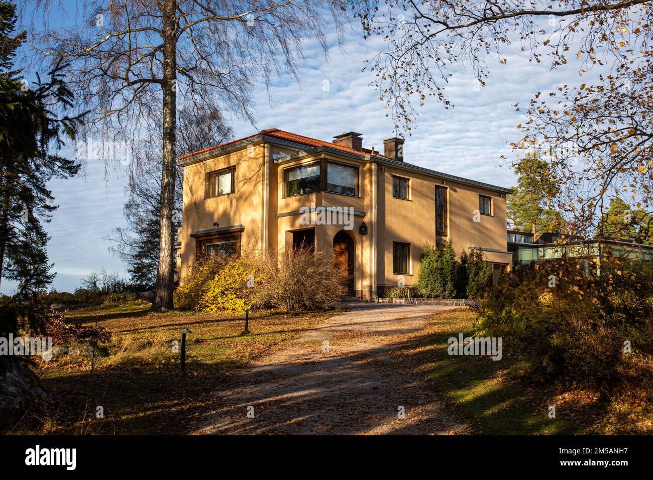 Art museum Villa Gyllenberg, designed by Matti Finell (1938), coloured ...