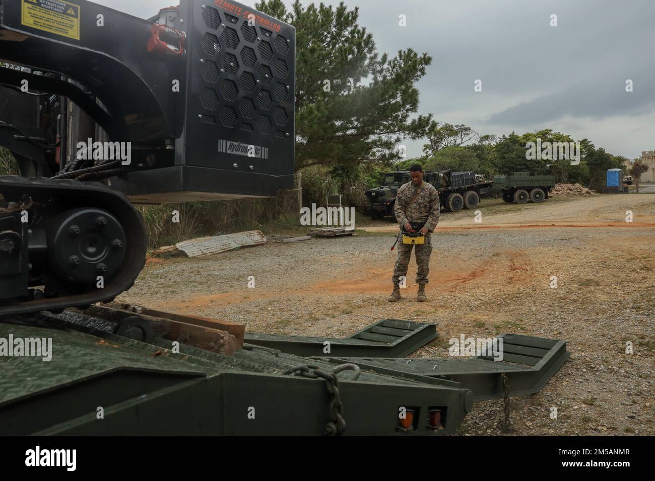 U.S. Marine Corps Staff Sgt. Chaz Haynesworth, a motor vehicle operator ...