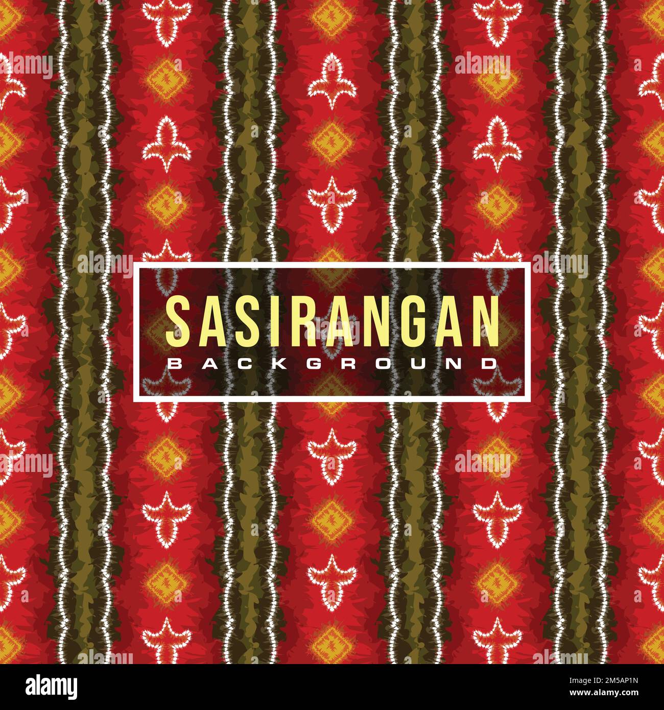 Sasirangan, tie and dye traditional art from South Borneo in vector ...