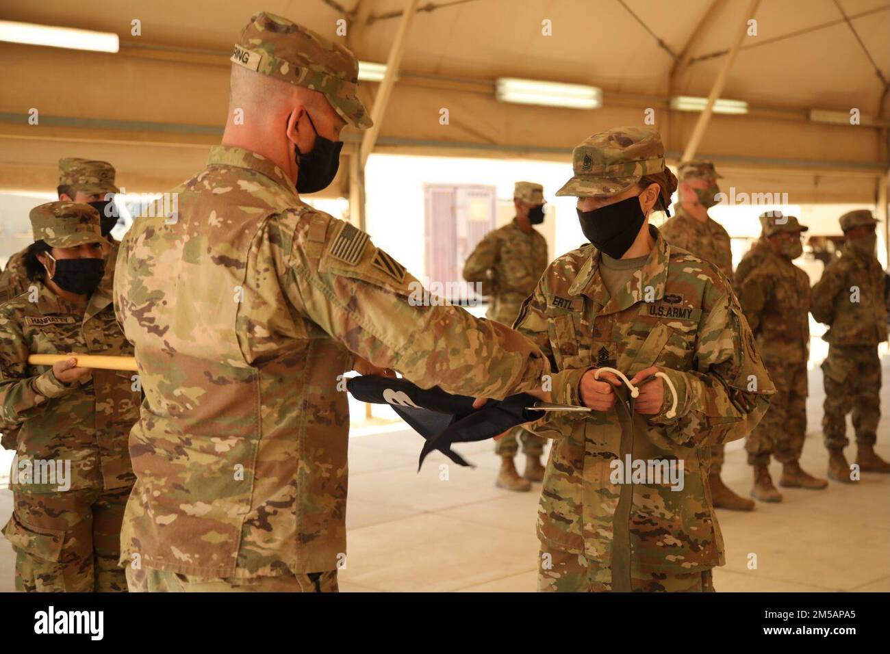 Capt. Brian Huering and 1st Sgt. Theresa Ertl, the senior advisors of ...