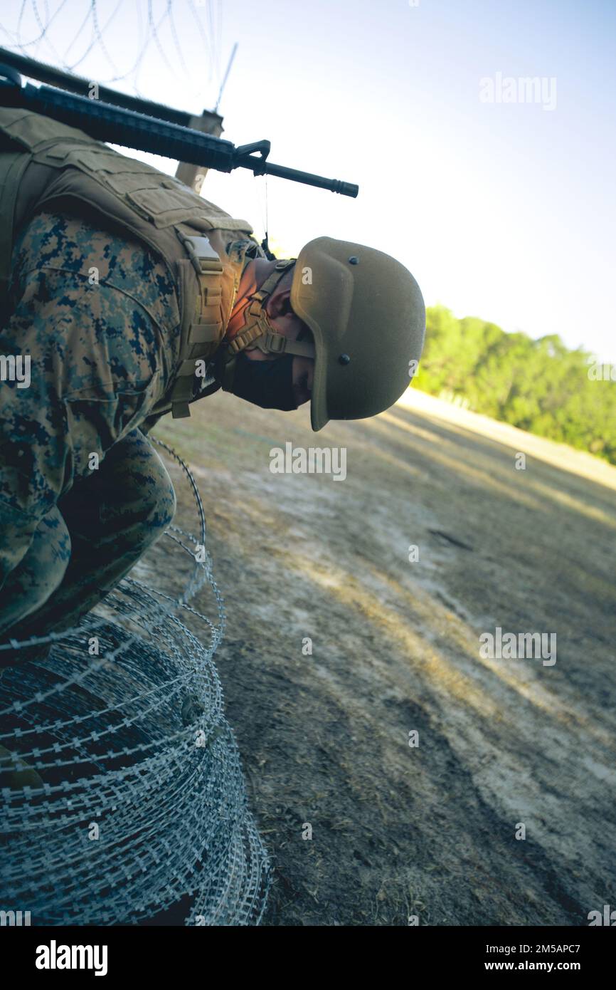 U.S. Marine Corps Pfc. Noa Noa Jr, combat engineer with Marine Corps ...