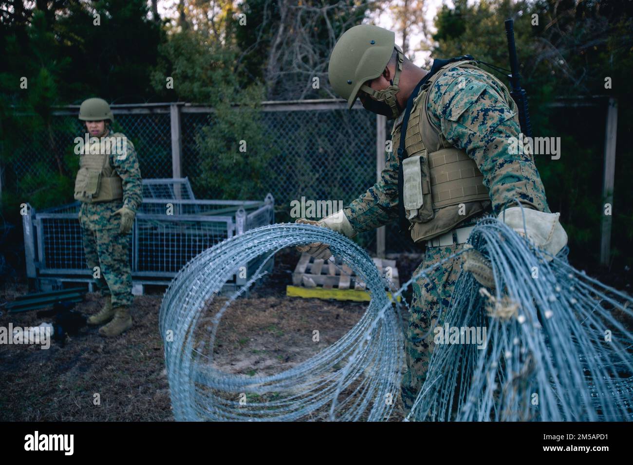 U.S. Marine Corps Pfc. Noa Noa Jr, combat engineer with Marine Corps ...