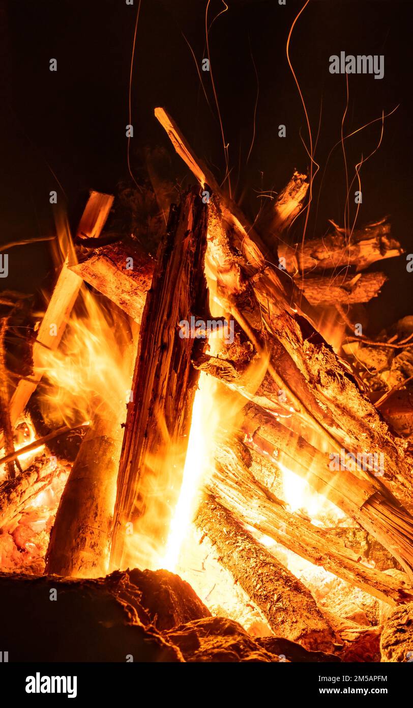 Beautiful vertical shot bonfire hi-res stock photography and images - Alamy