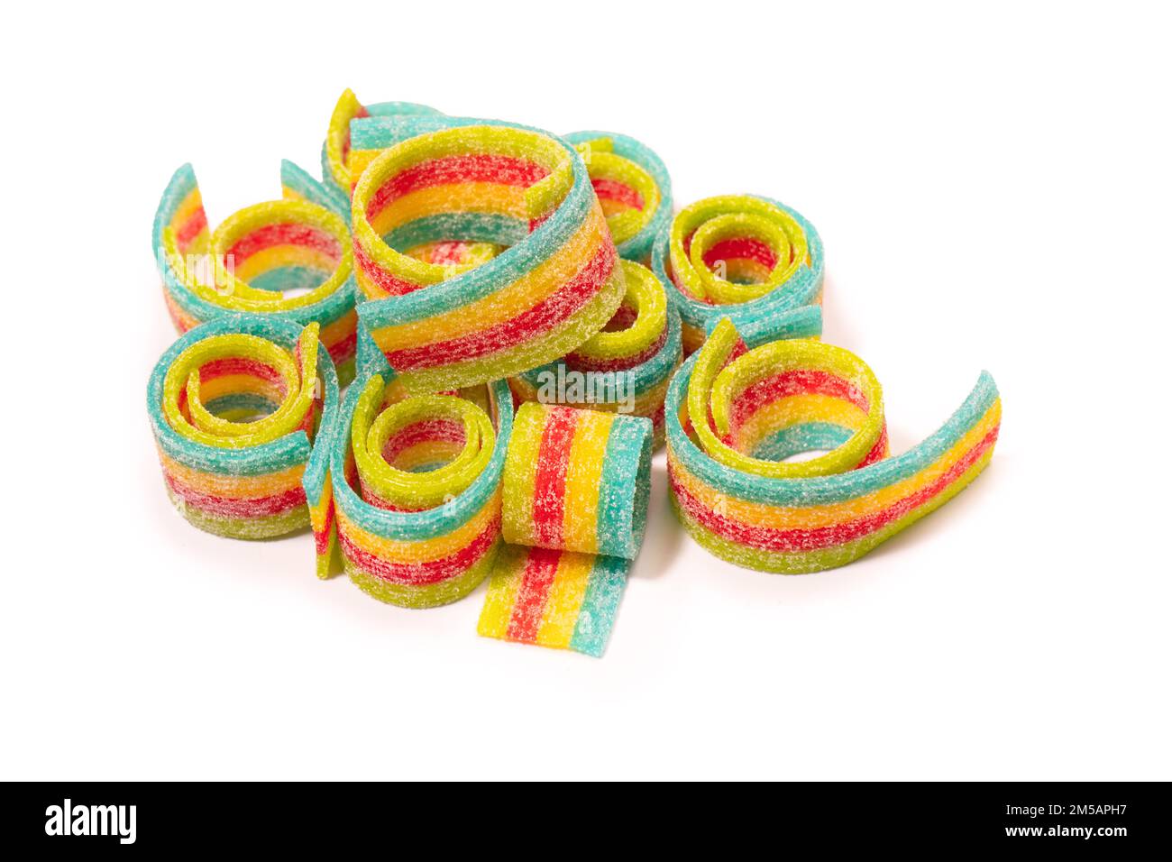 Colorful gummy candies. Top view. Isolated on a white background Stock ...