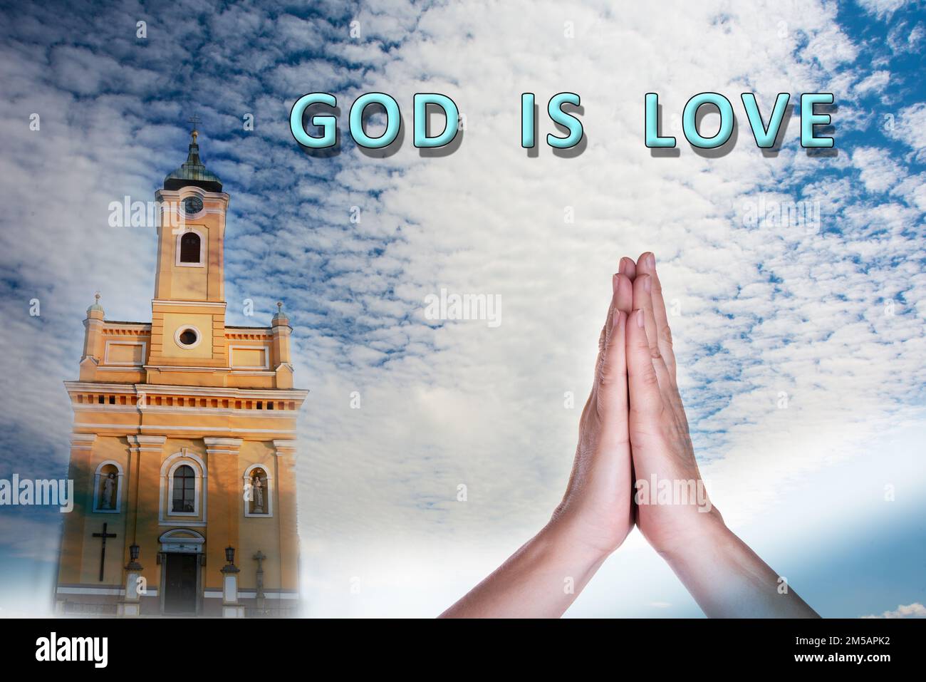 God is love. Motivational and educational sign Stock Photo - Alamy