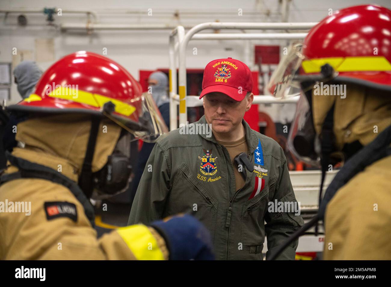 PHILIPPINE SEA (Feb. 16, 2022) Command Master Chief Randy Bell, from ...