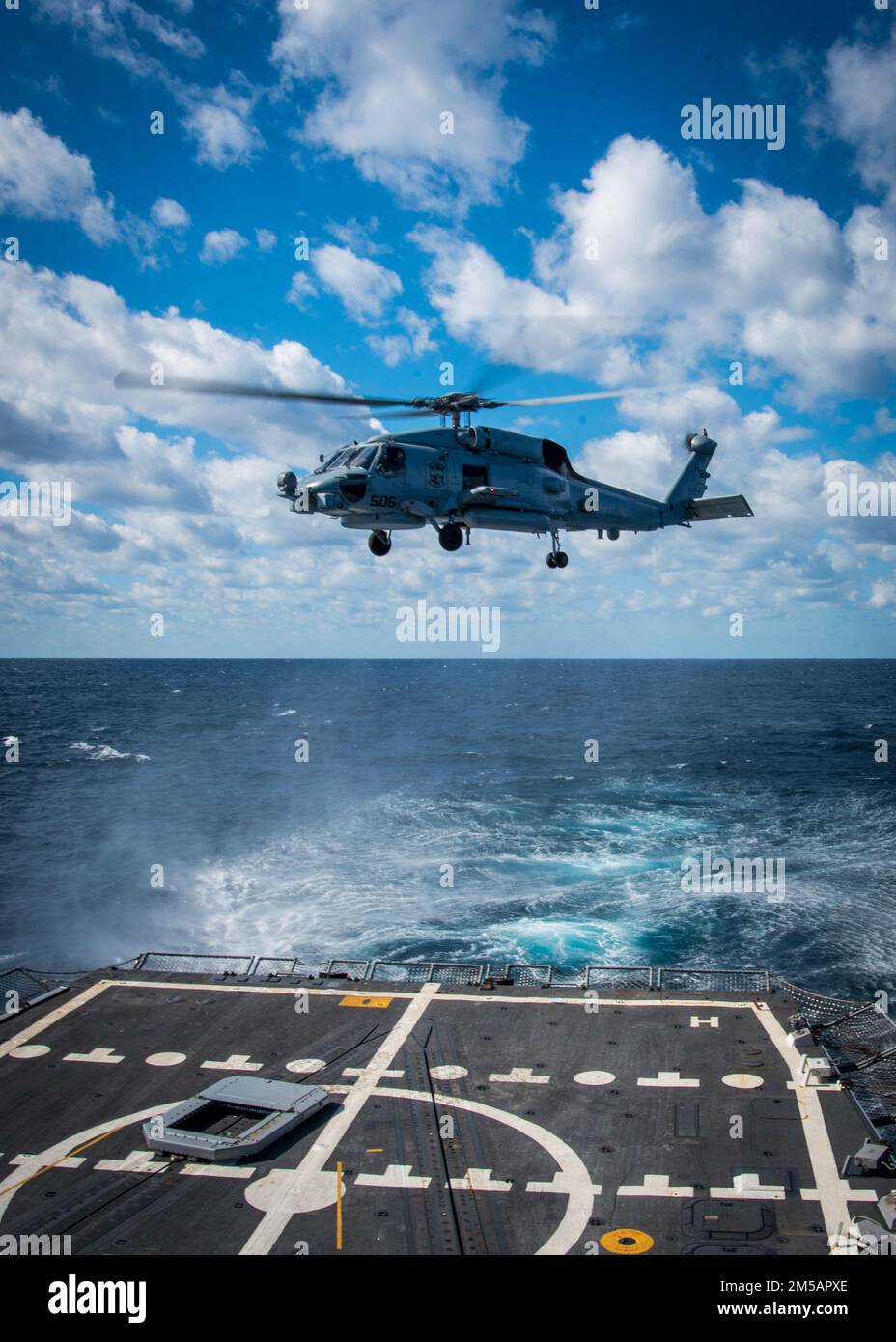 An MH-60R Sea Hawk helicopter assigned to Helicopter Maritime Strike ...