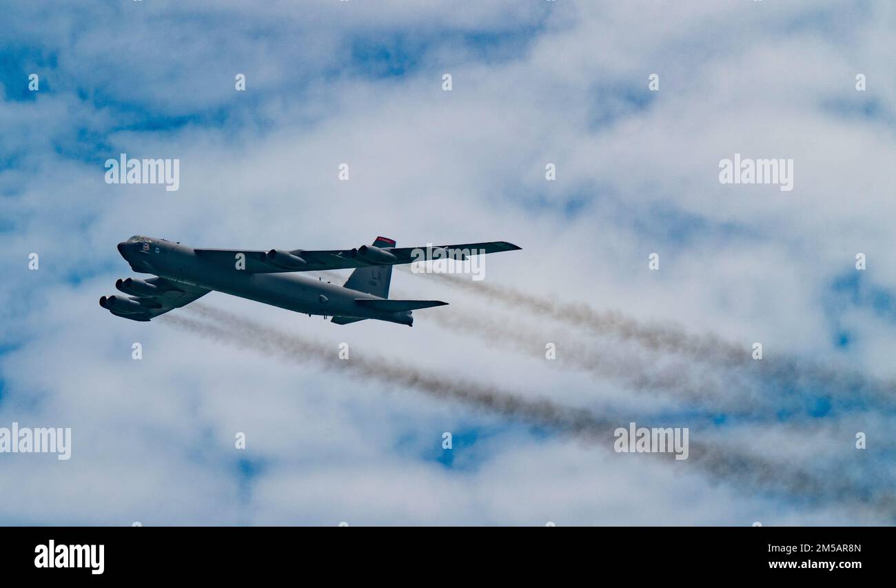 A U.S. Air Force B-52 Stratofortress assigned to the 96 Bomb Squadron ...