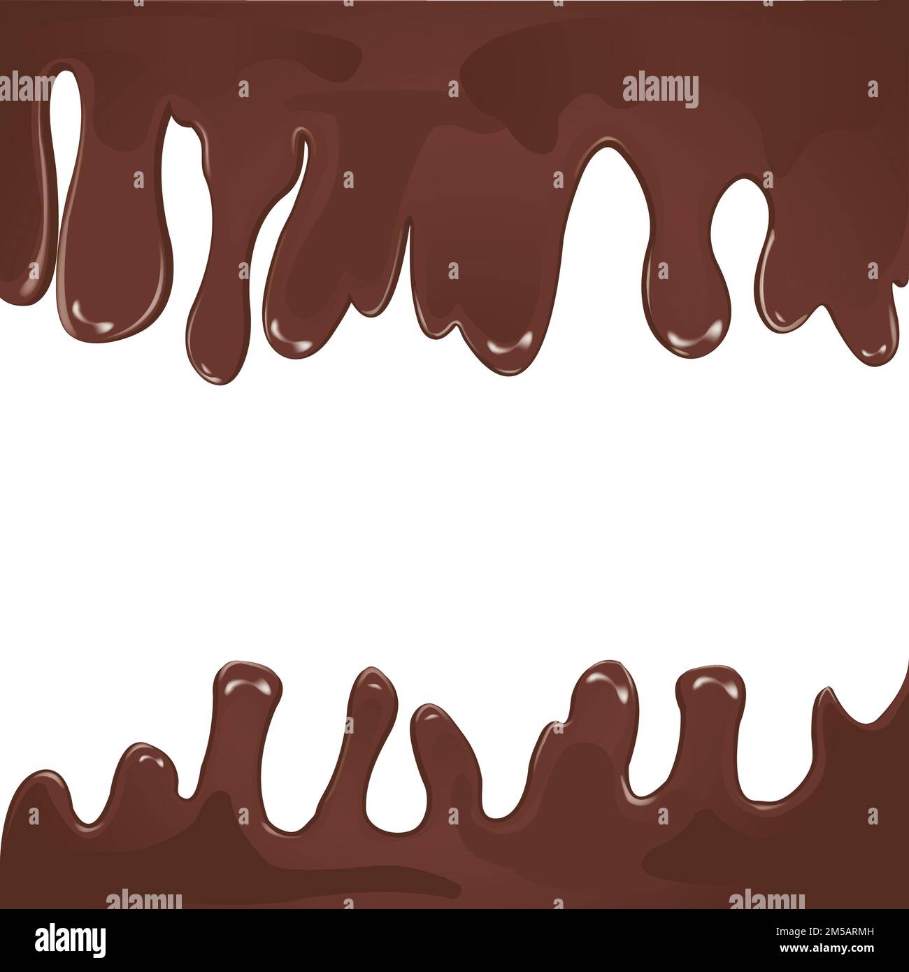 Melted chocolate vector with white background; design of melting ...