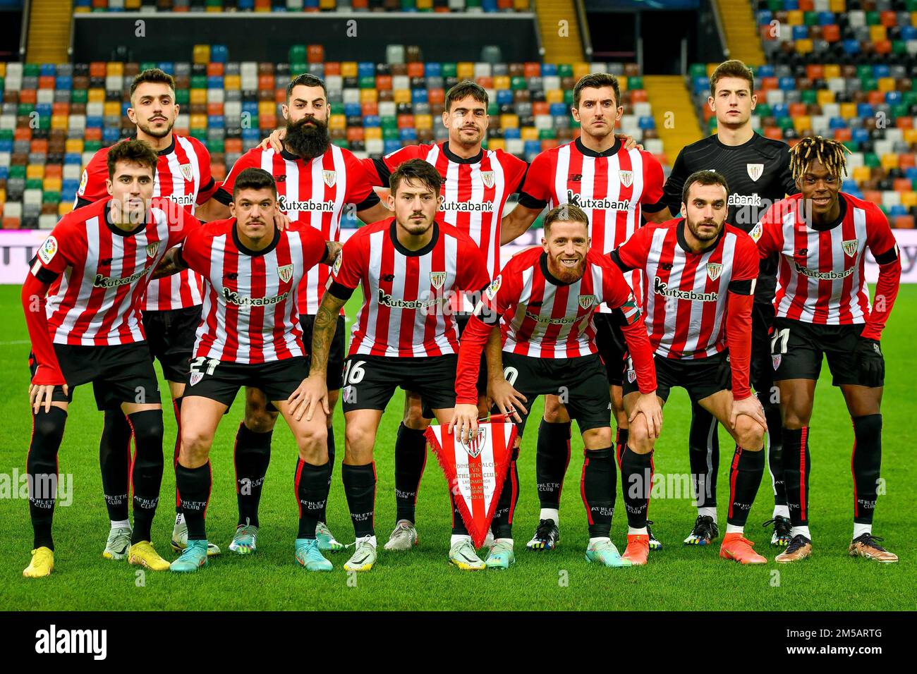 Athletic Bilbao Team line up during the friendly football match Udinese ...