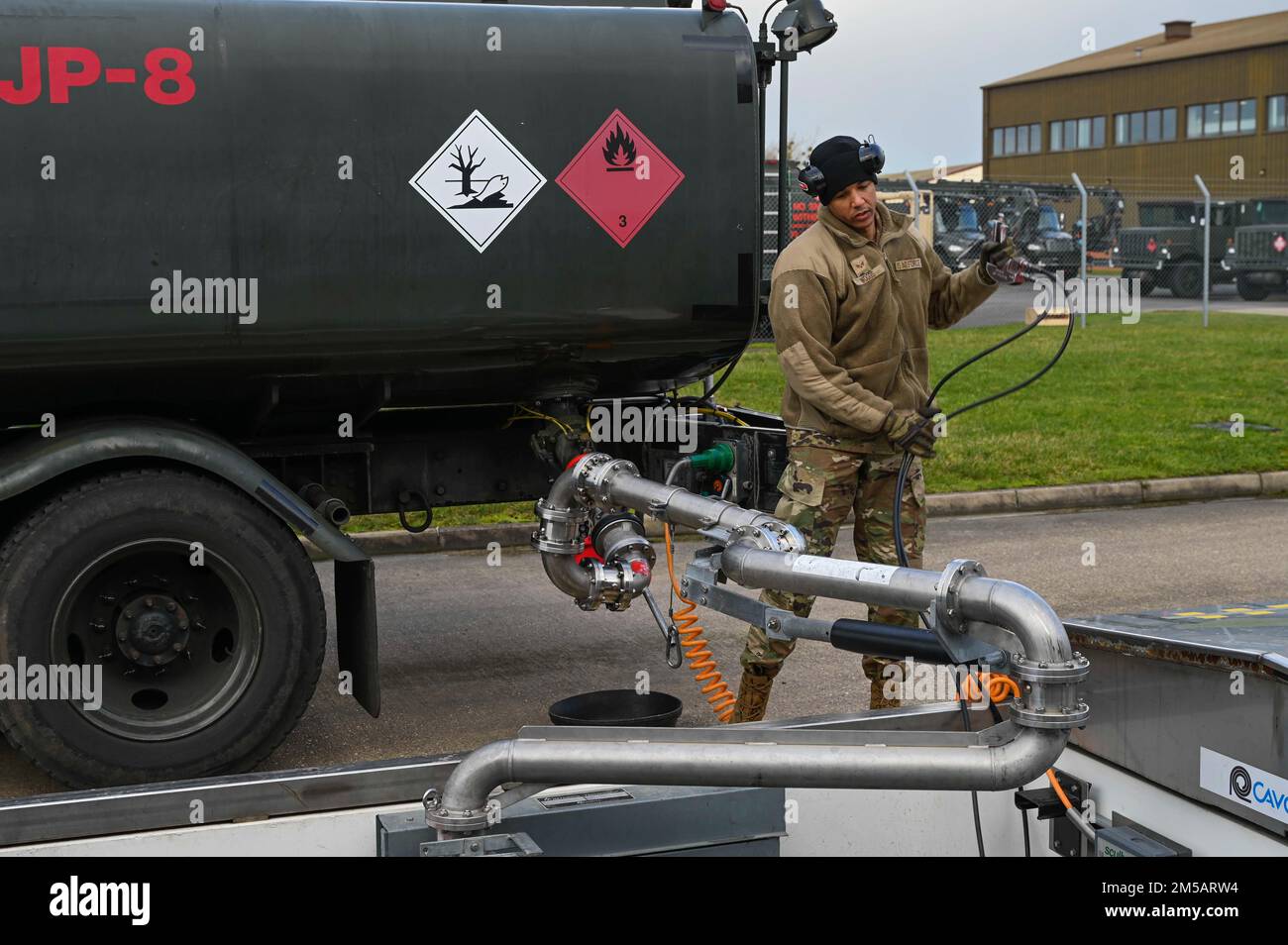 U.S. Air Force Senior Airman Maurice Woods, 100th Logistics Readiness ...