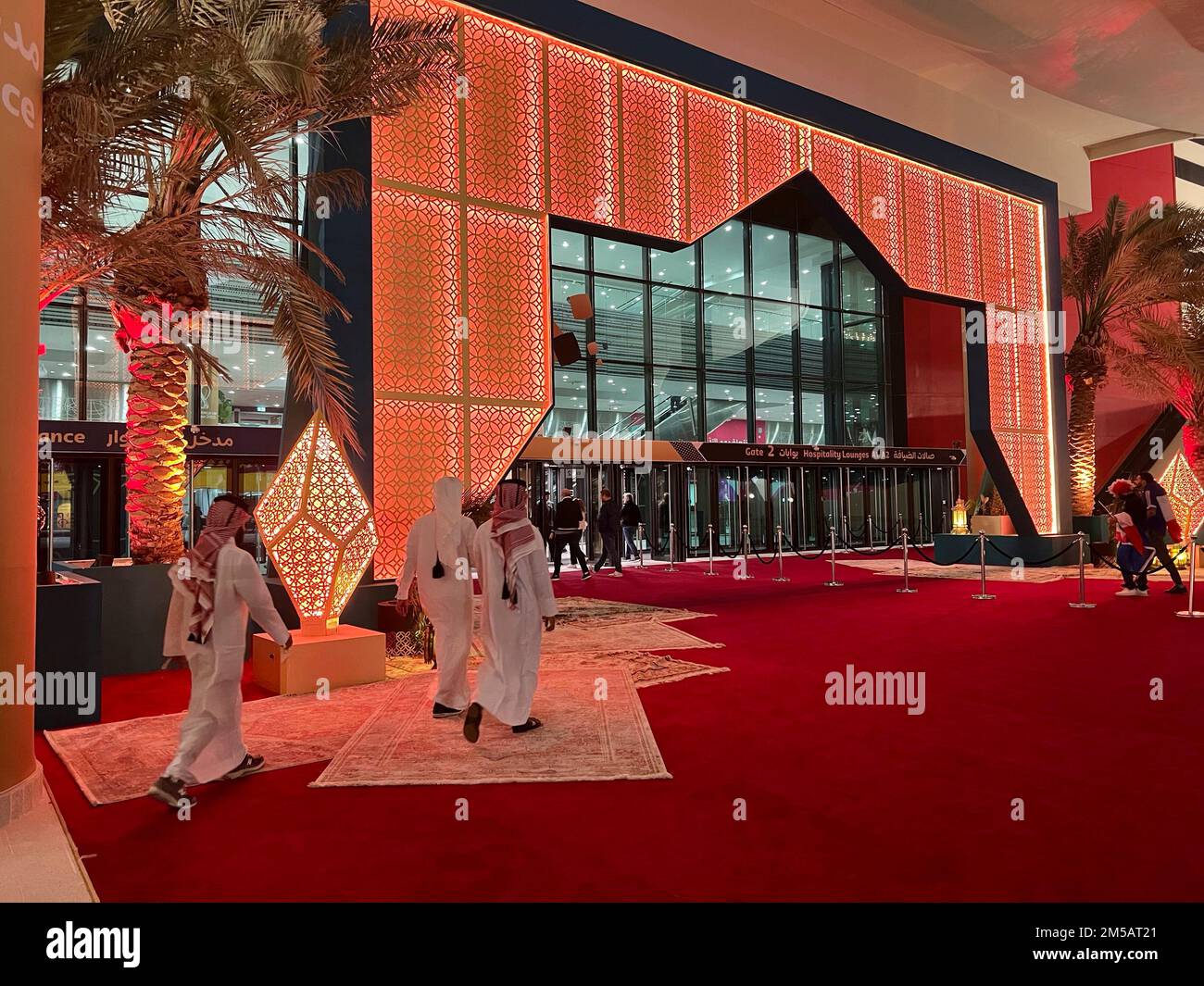 VVIP entrance, Qataris on their way to the stadium. Quarter finals ...
