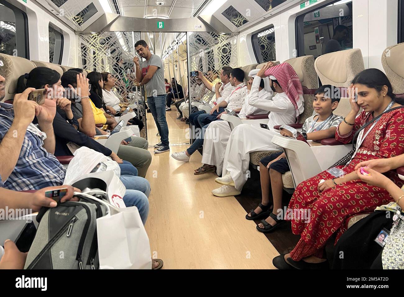 Impressions from Doha/Qatar on November 25th, 2022. Metro, fully ...