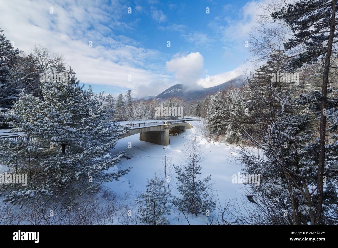 Bridge, which crosses the East Branch of the Pemigewasset River along ...
