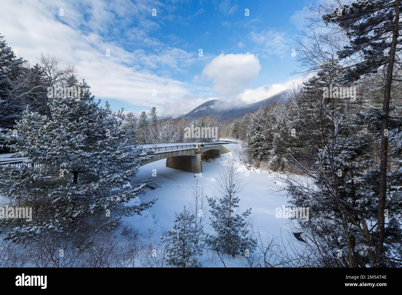 Bridge, which crosses the East Branch of the Pemigewasset River along ...