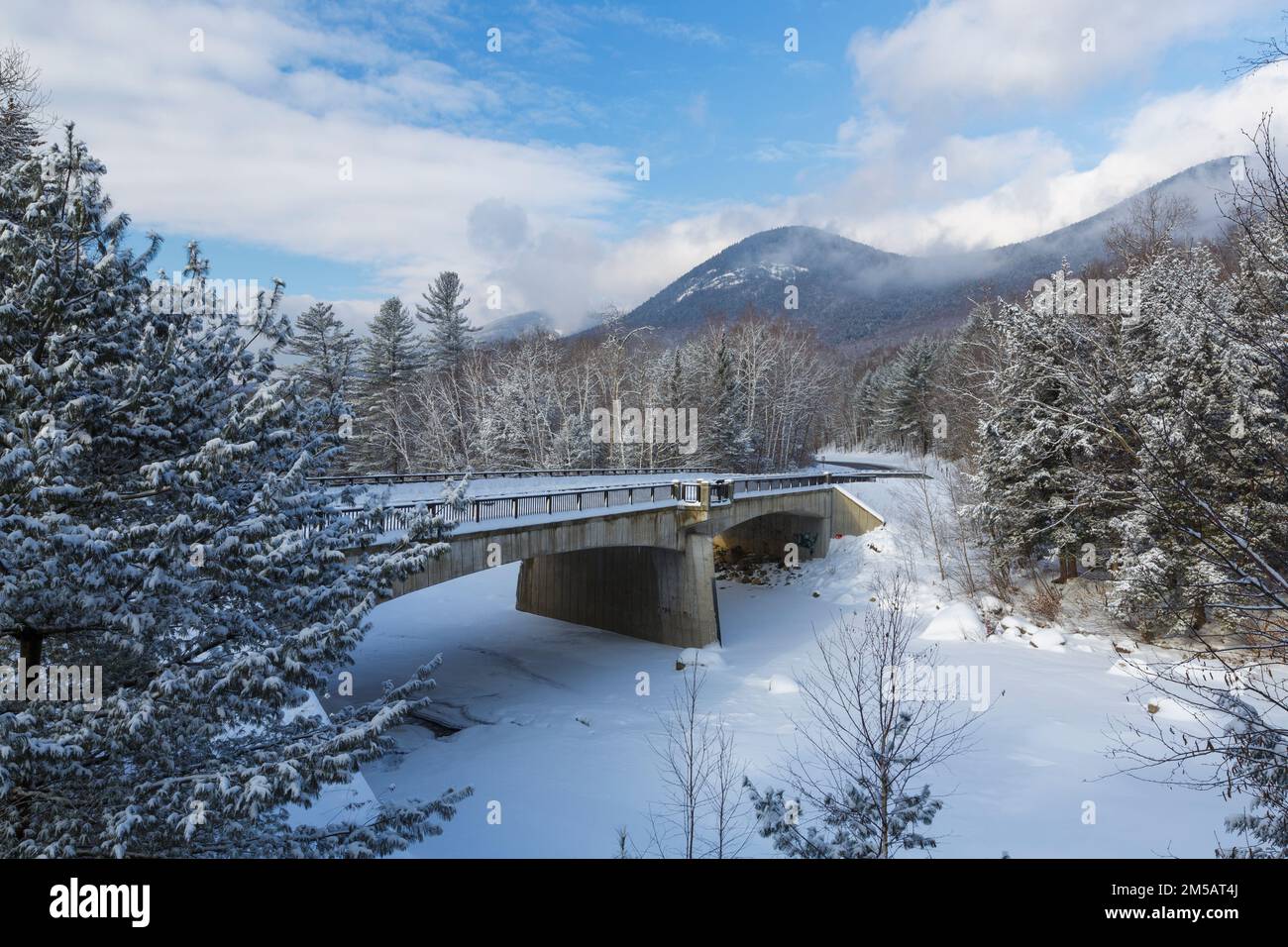 Bridge, which crosses the East Branch of the Pemigewasset River along ...