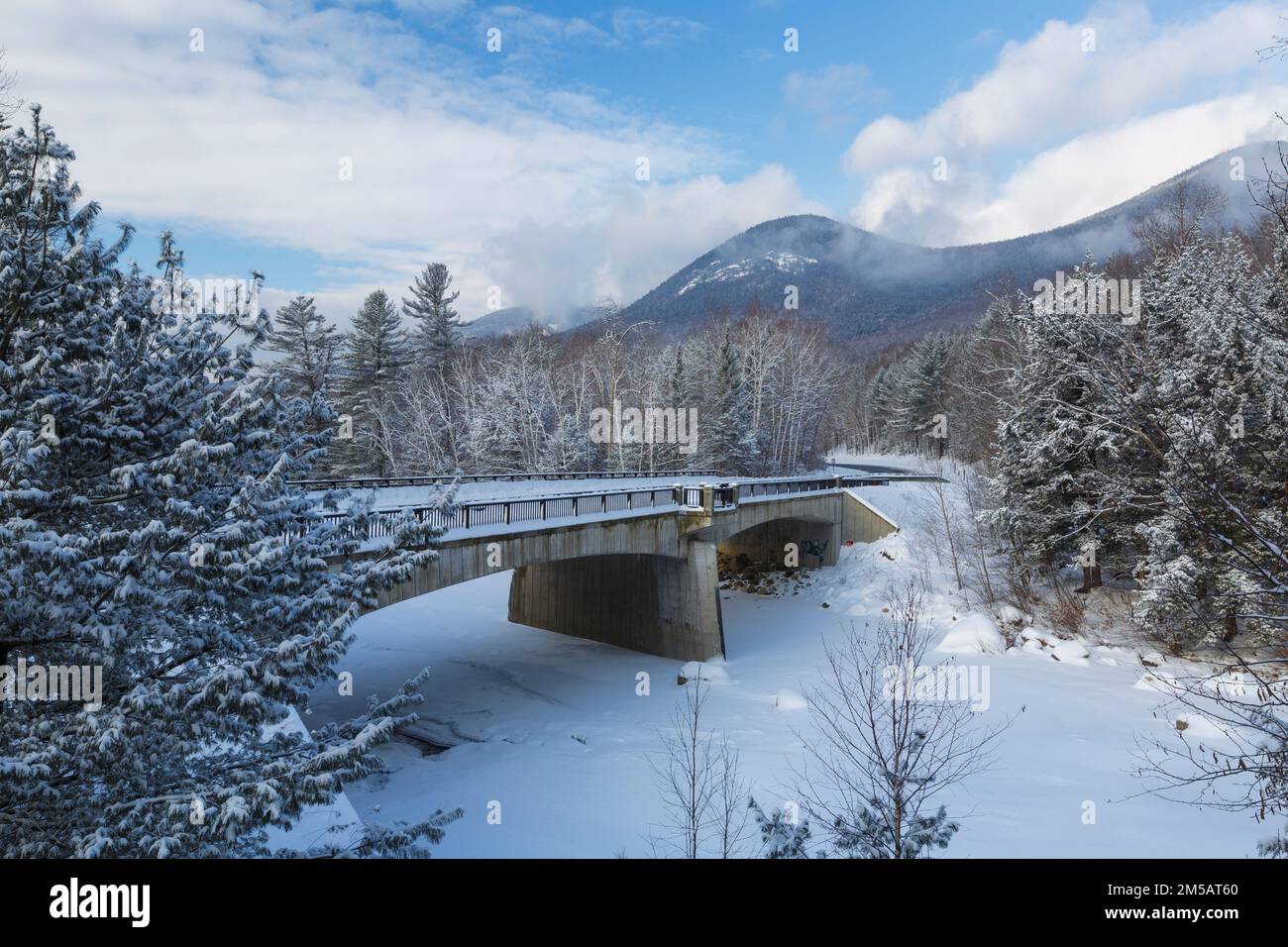 Bridge, which crosses the East Branch of the Pemigewasset River along ...