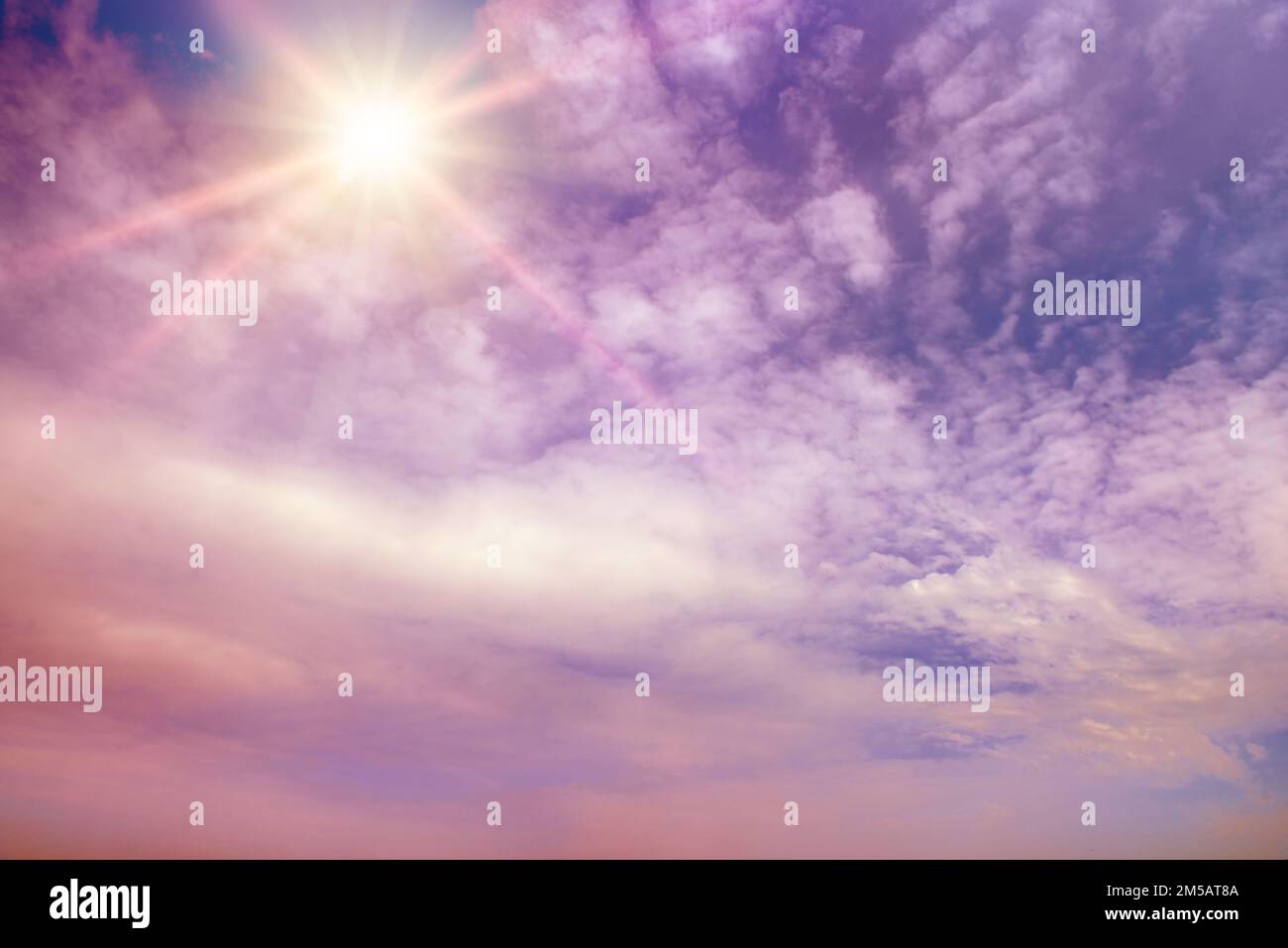 Beautiful sky with sun hi-res stock photography and images - Alamy
