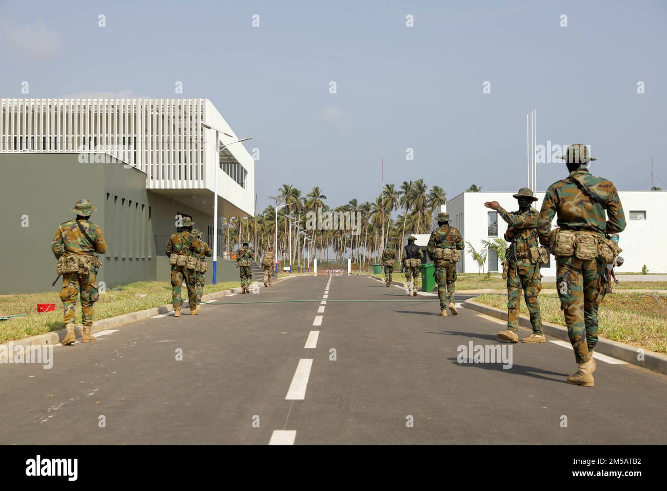 Ghana Special Forces Soldiers conduct a patrol during Exercise ...