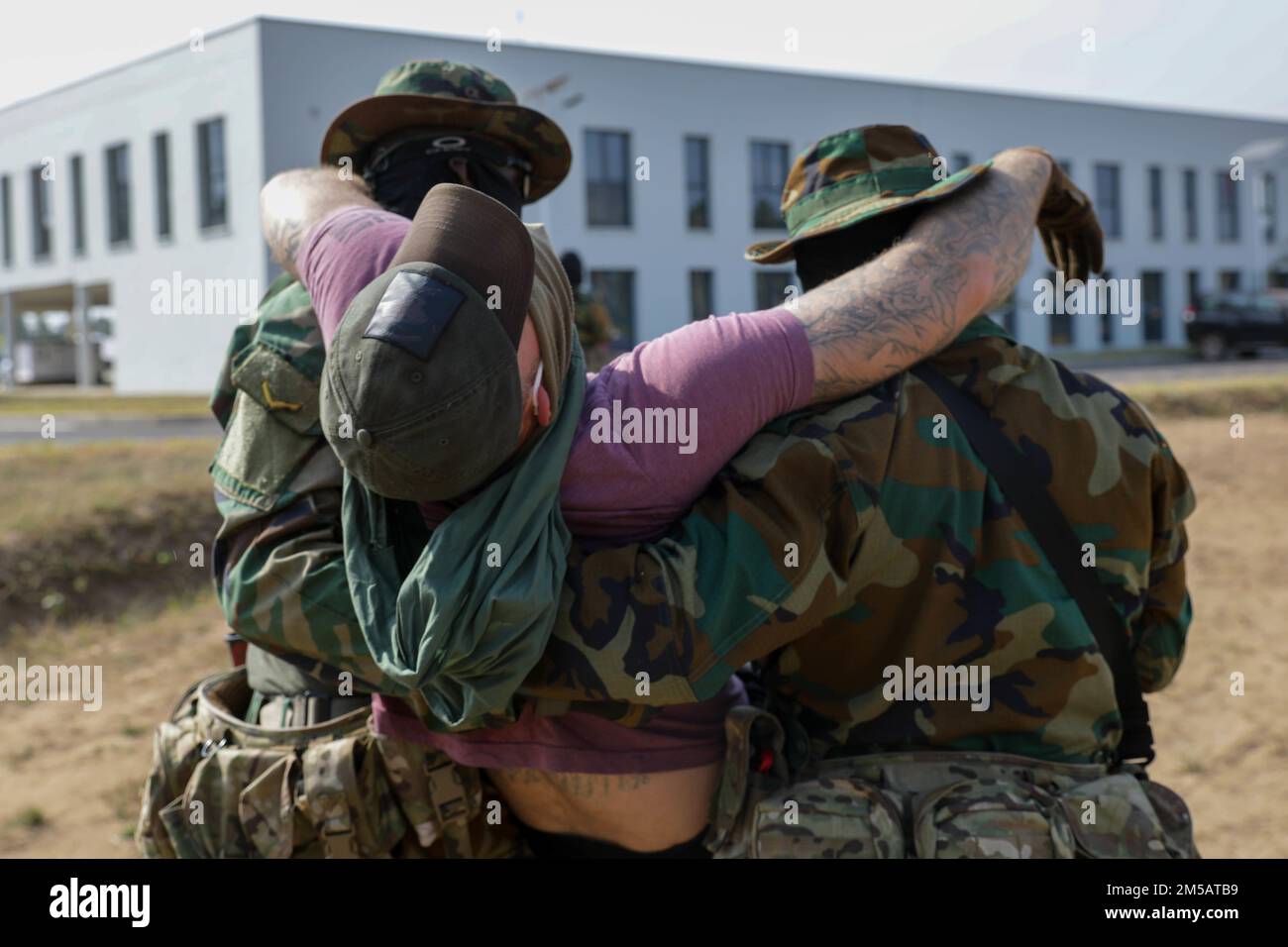 Ghana Special Forces Soldiers carry a patient during a mass casualty ...