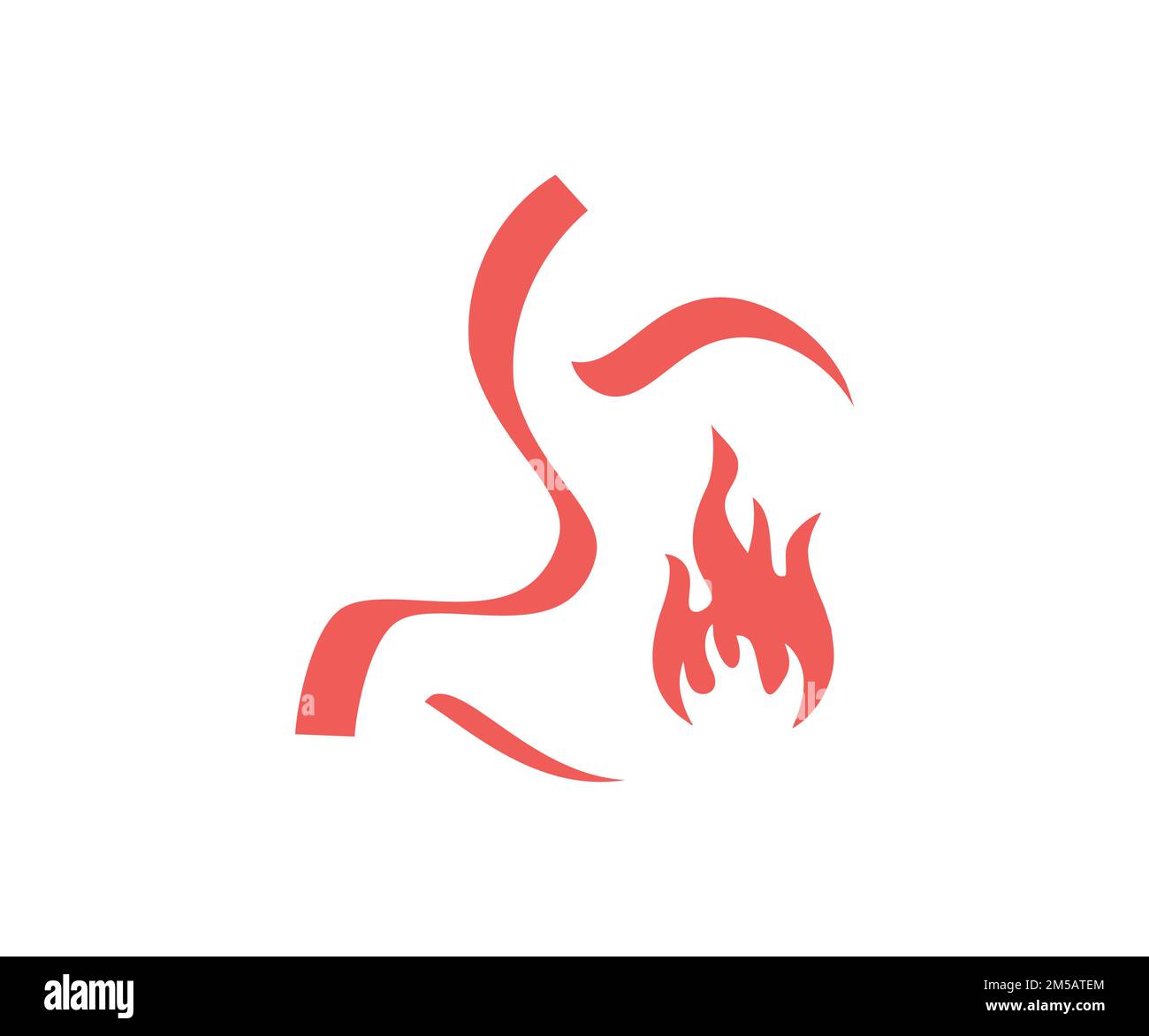 Stomach, gastritis, painful stomach, medically logo design. Burning ...