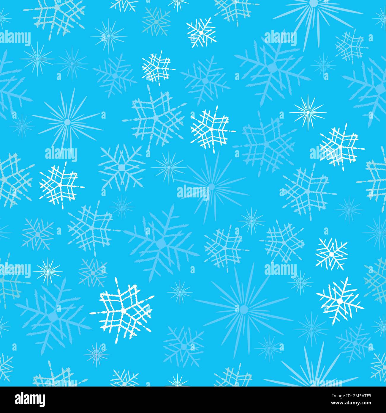 Snowflakes simple design seamless pattern; vector illustration Stock ...
