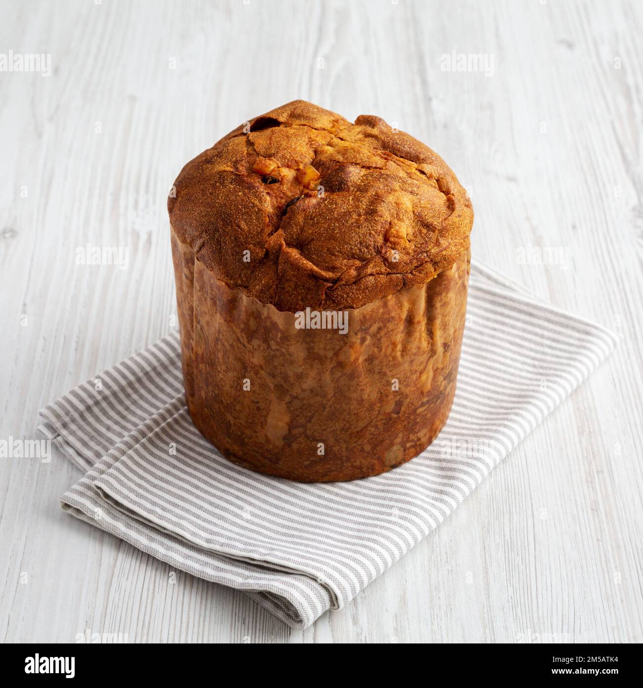 Homemade Italian Panettone with Raisins and Large Pieces of Candied ...
