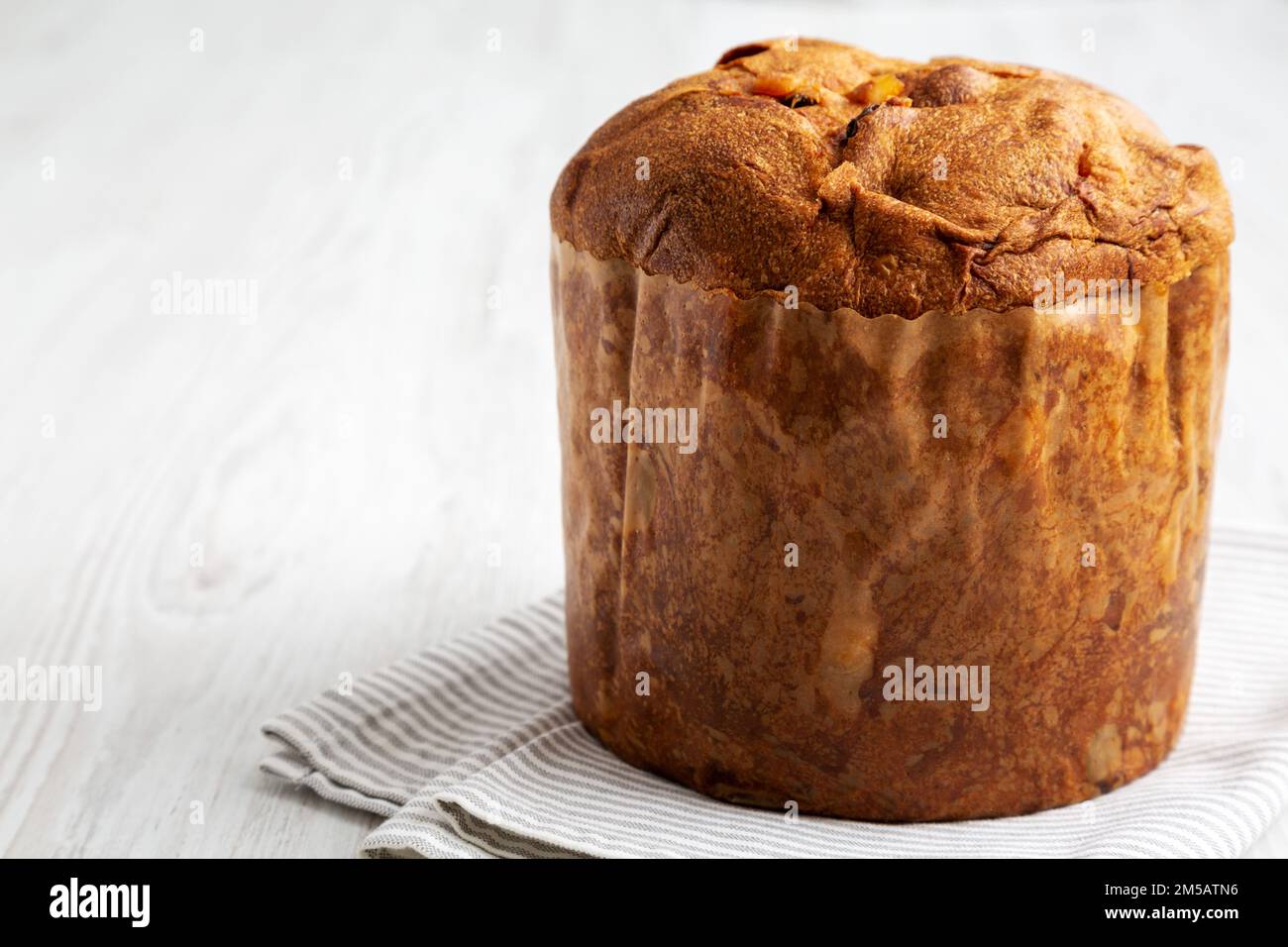 Homemade Italian Panettone with Raisins and Large Pieces of Candied ...