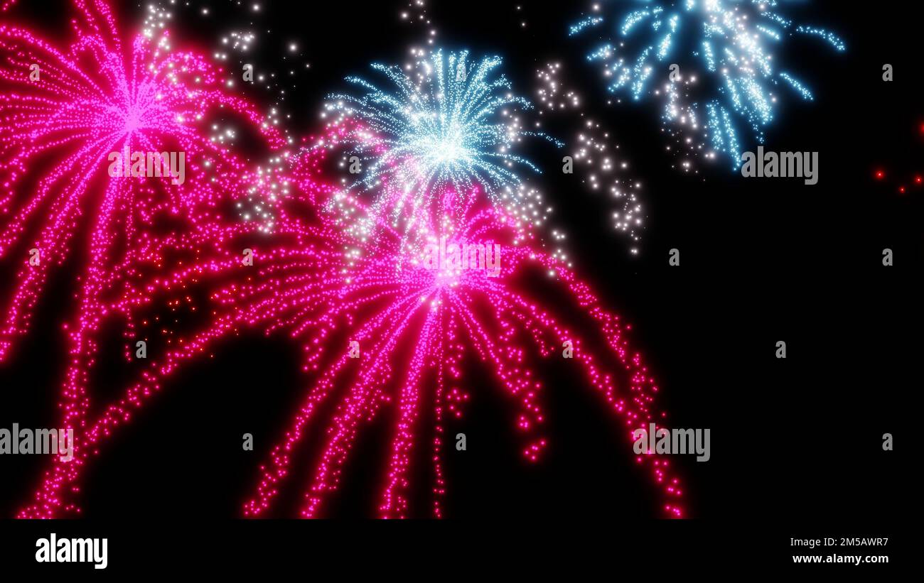 Moving Animations Of Fireworks