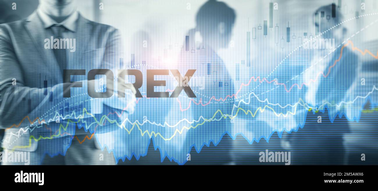Forex exchange. Financial technology concept. Fintech. Online banking ...