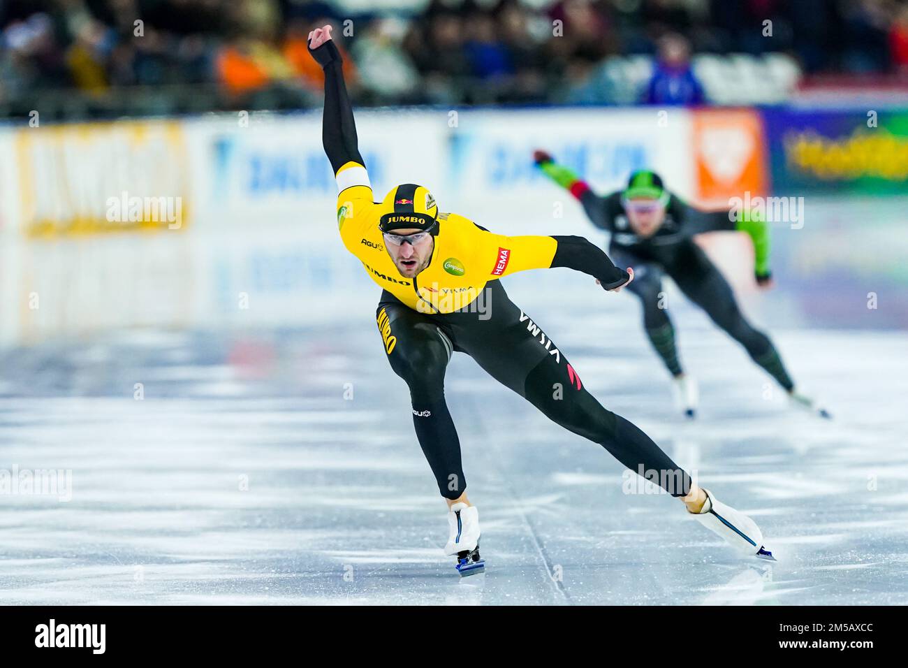 HEERENVEEN, NETHERLANDS - DECEMBER 27: Thomas Krol of Team Jumbo Visma competing on the Men's 1 ...