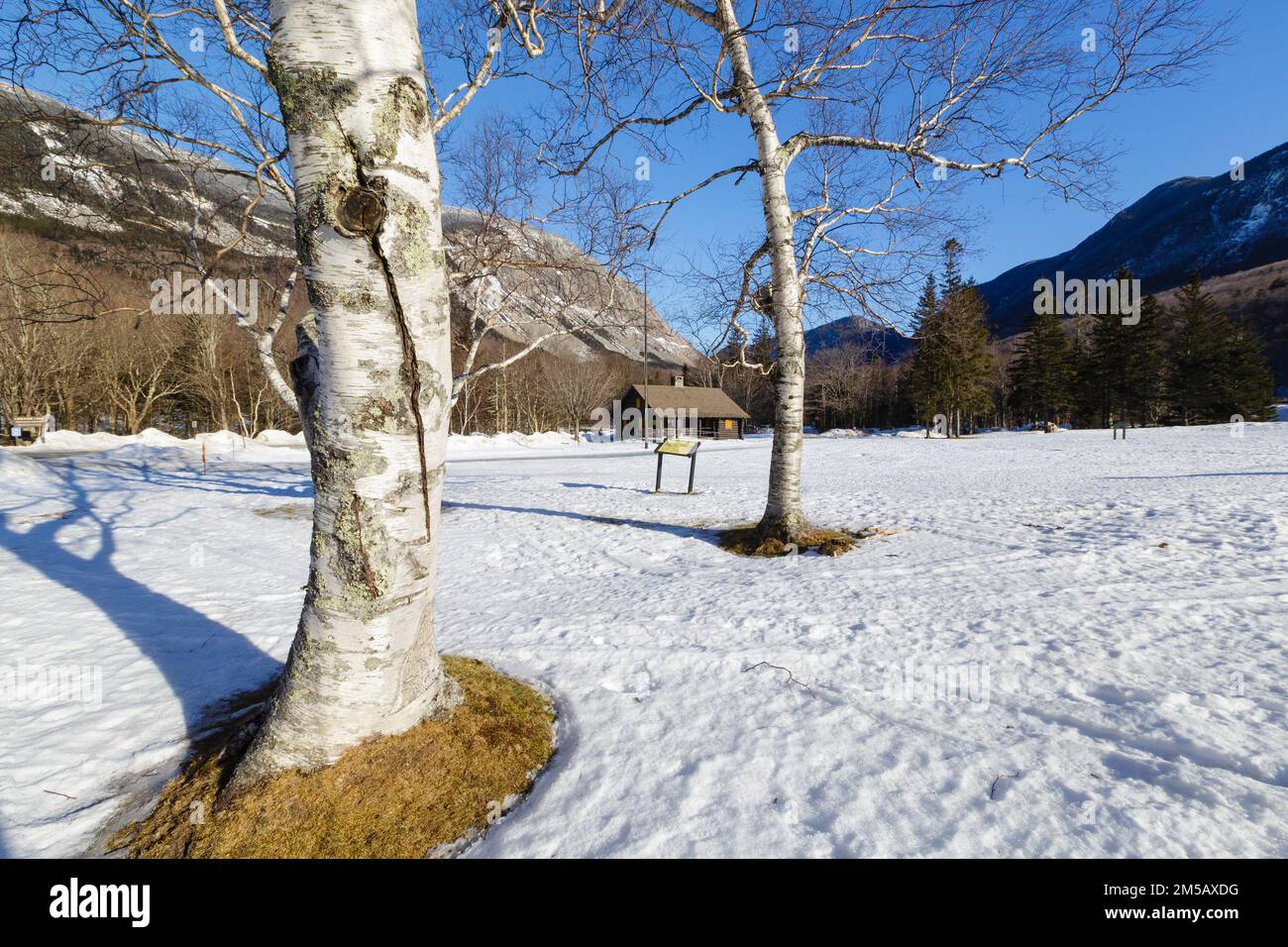 Lafayette Place in Franconia Notch, New Hampshire on a winter day in ...