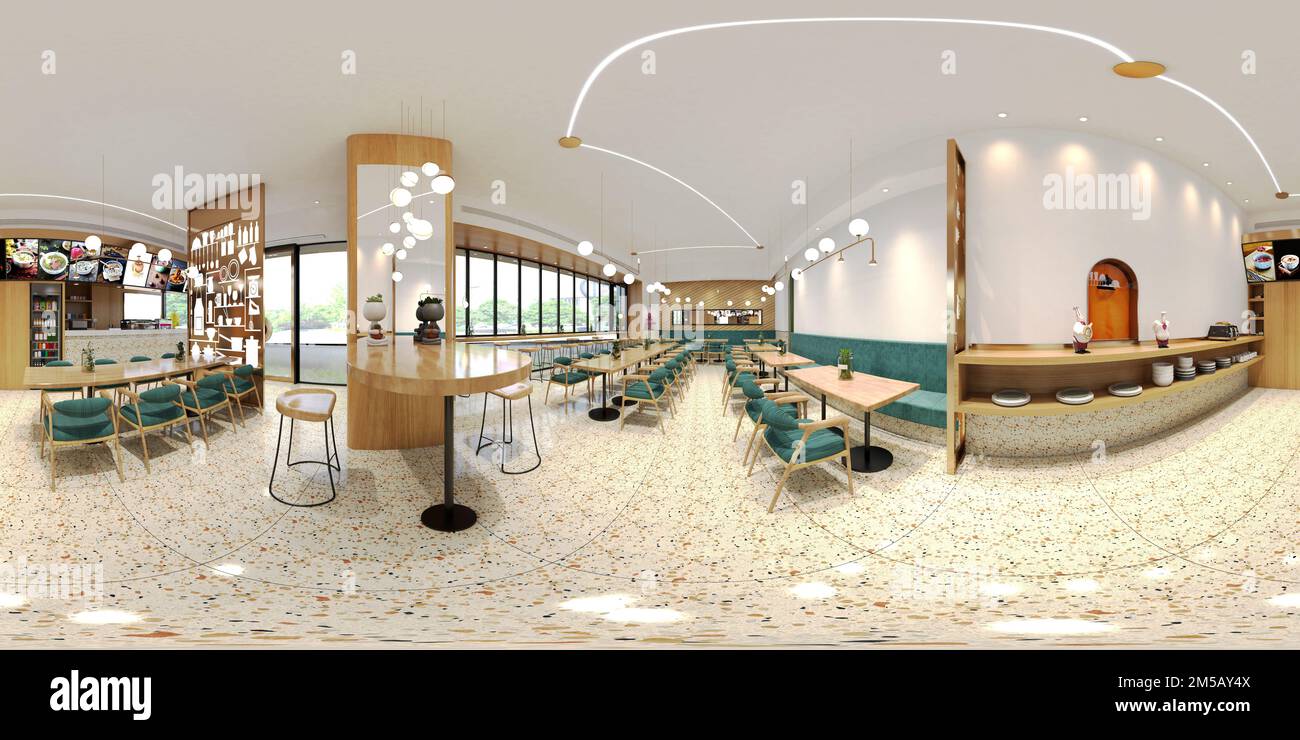 3d render of cafe restaurant Stock Photo - Alamy