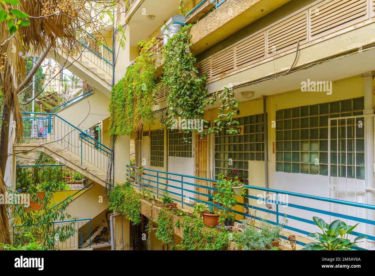Haifa, Israel - December 23, 2022: View of the Glass building, a unique ...