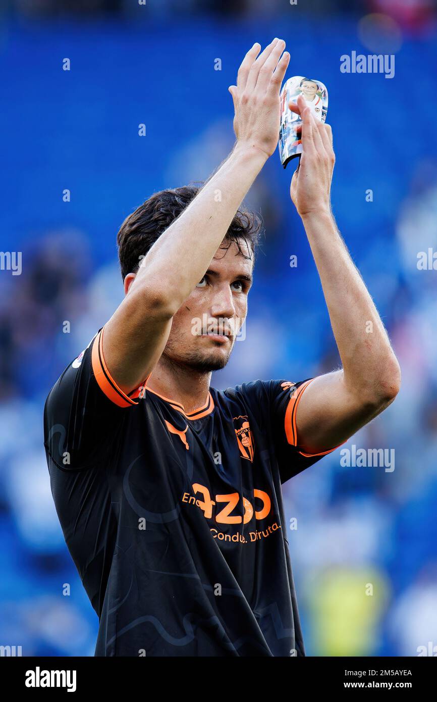 BARCELONA - OCT 2: Guillamon salutes the fans at the La Liga match ...