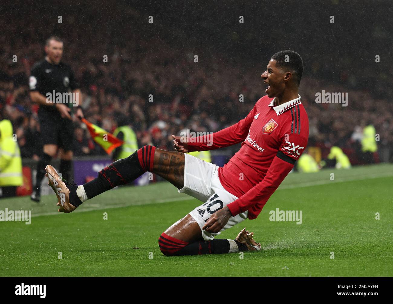 Manchester, England, 27th December 2022. Marcus Rashford of Manchester ...