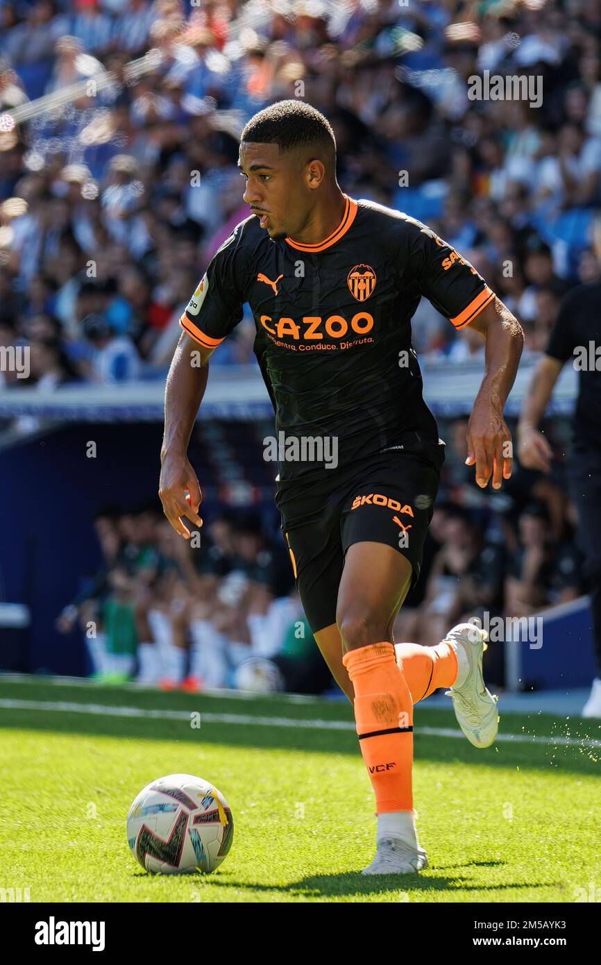 BARCELONA - OCT 2: Samuel Lino in action at the La Liga match between ...