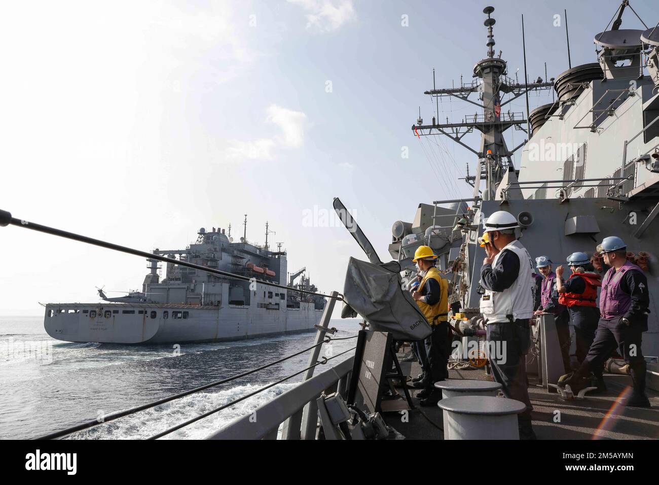 220217-N-UN585-1091 MEDITERRANEAN SEA (Feb. 17, 2022) Sailors assigned ...