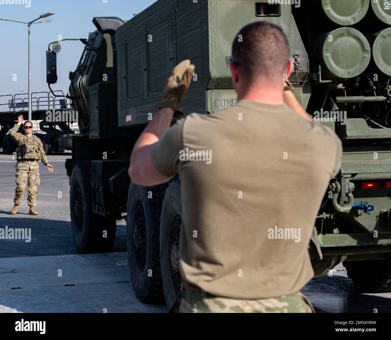 U.S. Army Staff Sgt. Brenna Ray, Bravo Battery, 3rd Battalion, 157th ...