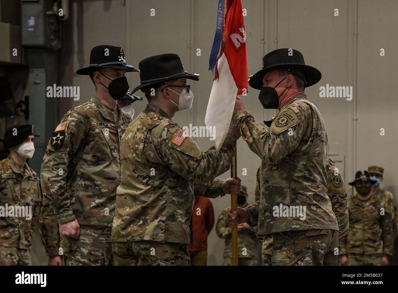 Col. Joseph Ewers, commander of the 2nd Cavalry Regiment, far-right ...