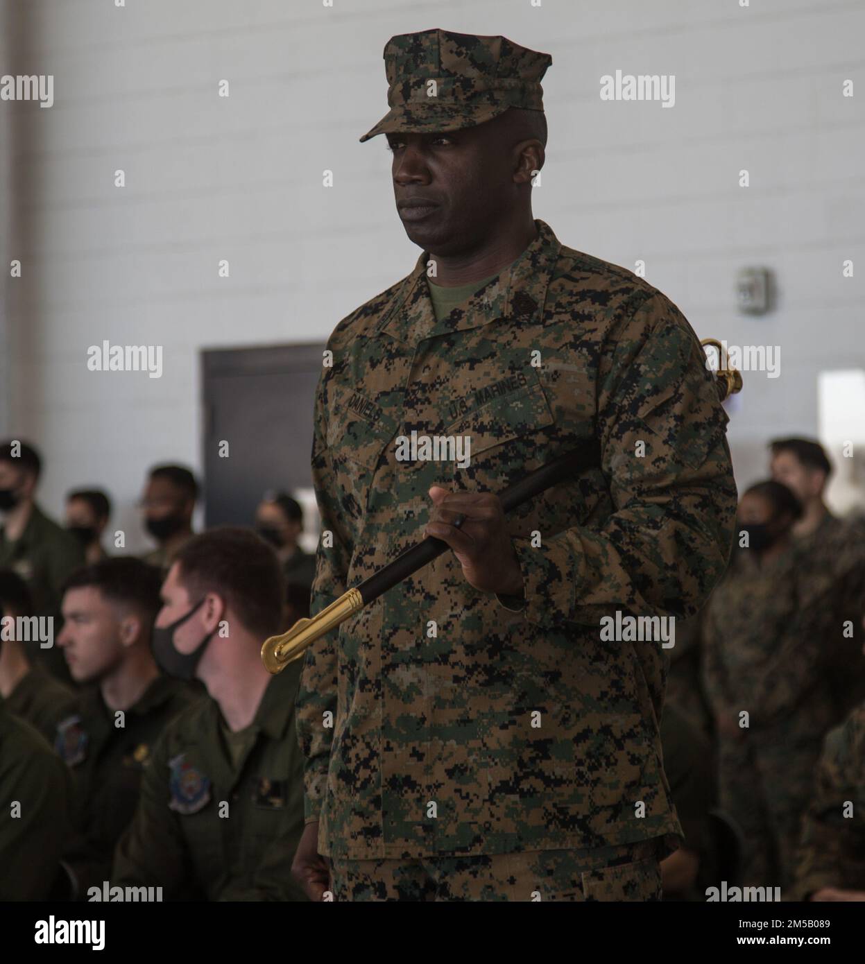 U.S. Marine Corps Sgt. Maj. Reginald Daniels, outgoing sergeant major ...