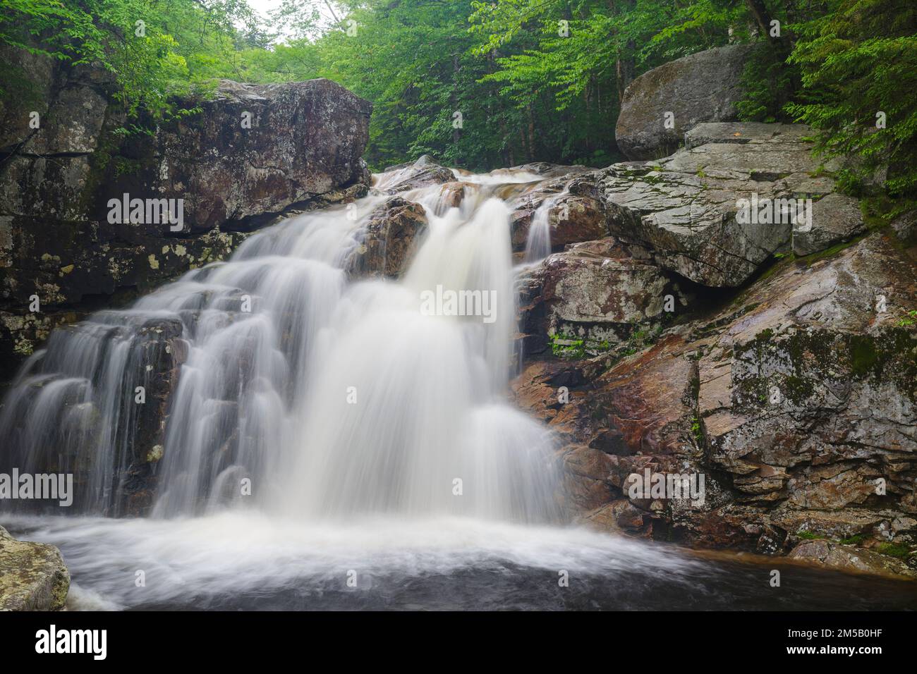 The top section of Rocky Glen Falls on Cascade Brook in Lincoln, New ...