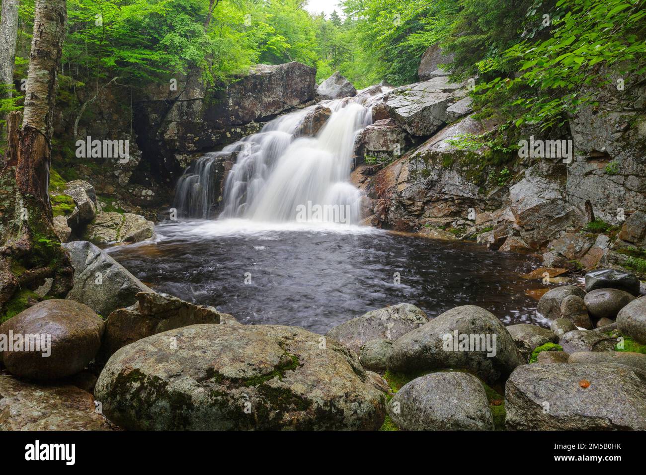 The top section of Rocky Glen Falls on Cascade Brook in Lincoln, New ...