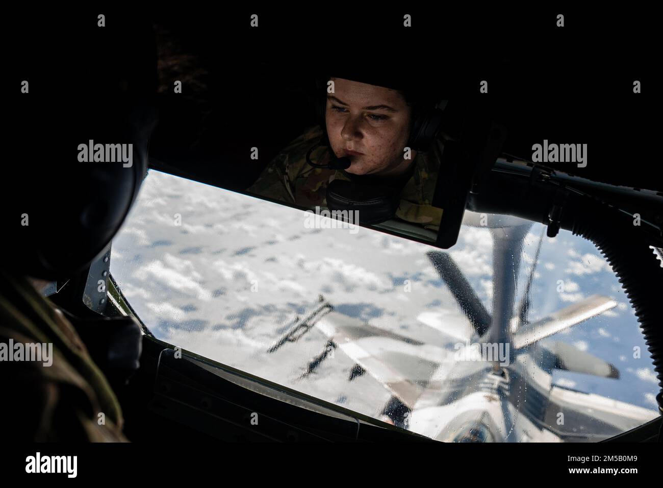 U.S. Air Force Senior Airman Abigail Stiles, a KC-135 Stratotanker in ...